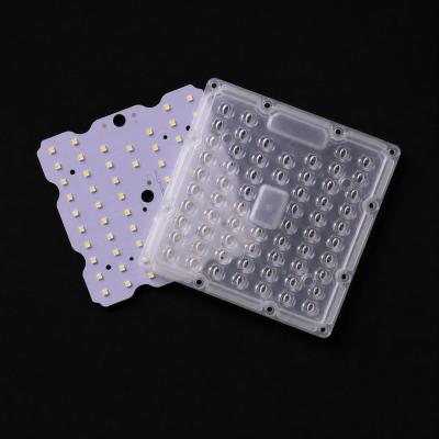 China 50W Square LED Urban Light Parts 80x150 Lens 3030 SMD 160LM/W Retrofit Kit for sale