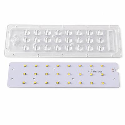 China 24W XTE 3535 LED Array with 250×74mm PC Lens and 45×143° Beam Angle for Street Lighting Retrofit for sale