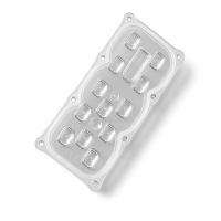 China Custom 12 in 1 147×72 Degree Optical Grade PC LED Street Light Lens for 3030/3535/5050 LED for sale