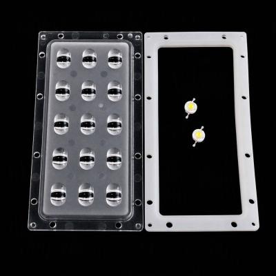 China Custom LED Street Light 70×140 Degree PC Optical Lens 91% Transmittance for Street Highway and Road Light for sale