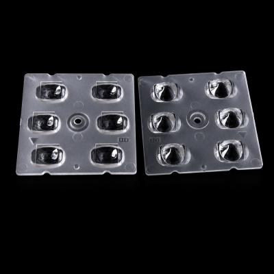 China Custom 5050 SMD LED Lens Array TYPE III 91% Transmittance Optical PC Lens for Street Lights for sale