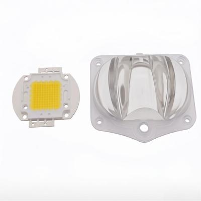 China 166×85 Degree COB LED Street Light Lens 91% Transmittance Borosilicate Optical Glass Lens for Warehouse Light for sale