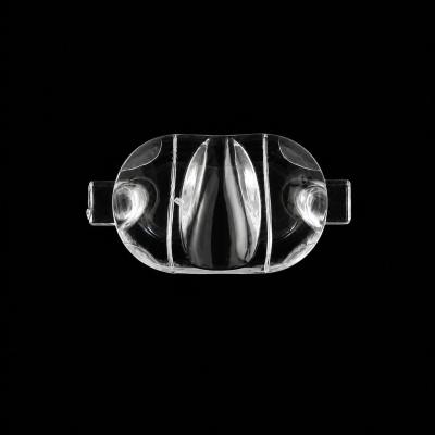 China Asymmetric LED Optical Lens 135x85 Degree PC 18x10.05x7.55mm for Wall Washing Lighting for sale