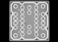 China 5050 SMD Array High Bay Light Lens 130x130mm with 30/60/90 Degree Beam Angles for 30W-100W LED Lamps for sale