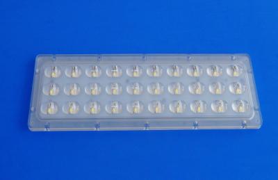 China 30W PC LED Lens Array Street Light Optical Lens 250×74mm 87×134° Beam Angle for Highway Lighting for sale