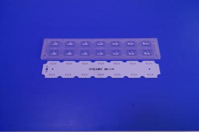 China 14W LED Collimator Lens PC Street Lighting Lens 265.3×52.3×10.7mm 105×150° Beam Angle for sale
