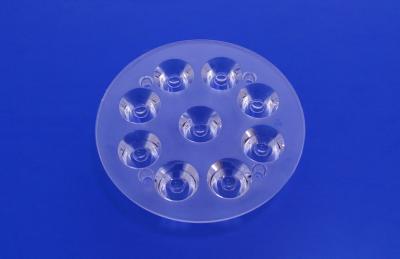 China 9x1W Bridgelux LED Optical Lens with 80mm PCB Board - 20 Degree Beam Angle, 120-130lm/W Efficiency for sale