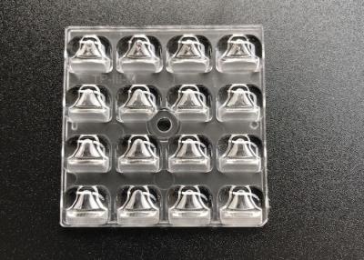 China 16-Point SMD3030 LED Street Light Lens 50×50mm TYPE III-M 156×71° Beam Angle for sale