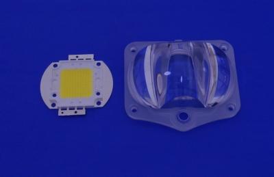 China Borosilicate PC LED Street Light Lens 166x85 Degree Beam Angle for COB Chips for sale