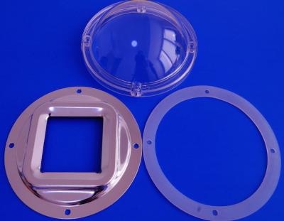 China 120mm Diameter PC 100W High Bay LED Lens with Reflector and Silicon Gasket for sale