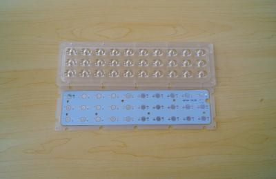 China 30W PC LED Street Light Lens Array 250x74mm 65x120 Degree for Road Lamp Retrofit for sale