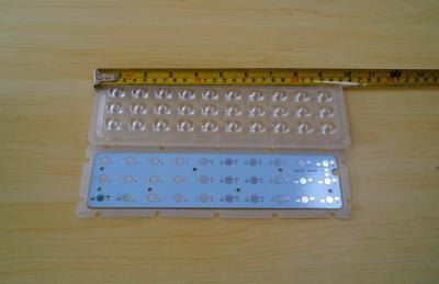 China 30W LED Lens Array for Tunnel Lighting - 256x78.6mm Plastic Optical Lens with 91% Transmittance for sale