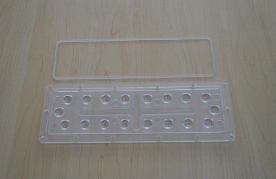 China 18W 90x90 Degree LED Optical Lens for Street Lighting Retrofit 235x80mm for sale
