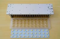 China 90 Degree 45mil Chip 3x10 LED Street Light Components Optical Grade PC Lens 250x74mm for sale