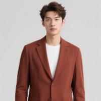 China 142GSM 60% 40% Cotton Nylon Fabric Reddish Brown Textured Suit Fabric Soft And Light for sale