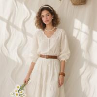 China Soft Cotton Poly Blend Fabric 112GSM Skin Friendly Fabric For Casual Dresses for sale