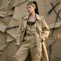 China 143GSM Woven Outdoor Fabric Waterproof Nylon And Spandex Fabric Anti Static For Trench Coat for sale