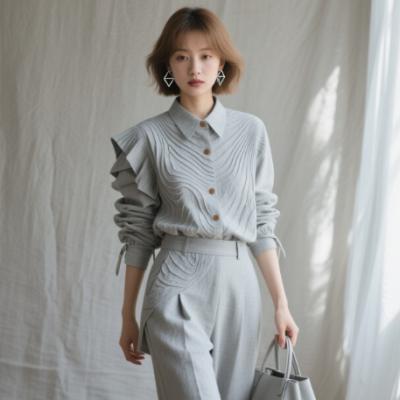 China Skin Friendly Polyester Jacquard Fabric 110GSM Soft Cloth Fabric 67% Polyester 19% Cotton 14% Tencel for sale