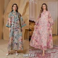 China Arab Middle Eastern Style SMT191 Enchanted Floral Embellished Maxi Robe for sale