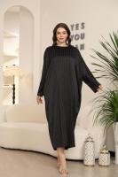 China Middle Eastern Modest Wear LB884 Sparkle Stripe Oversized Maxi Abaya for sale