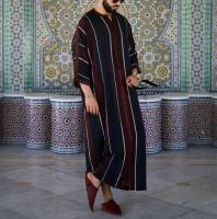 China KM002 Middle Eastern Men's Clothing, Indian Style Striped Robe for sale