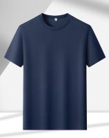 China 1280 Summer Hot 210G 94% Polyester Fiber 6% Spandex Men's Clean Round Neck Slimming Top for sale