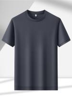 China 1282  summer hot item 210G 94% polyester fiber 6% spandex light luxury ice feeling short sleeved men's short sleeved T-shirt for sale