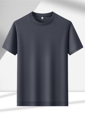China 1282  summer hot item 210G 94% polyester fiber 6% spandex light luxury ice feeling short sleeved men's short sleeved T-shirt for sale