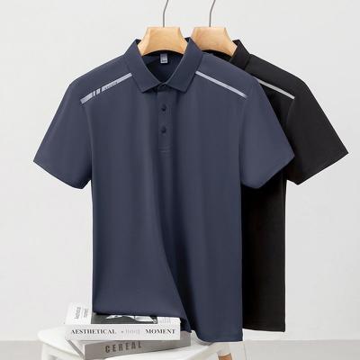 China 1328 Summer New 80% Nylon 20% Spandex 170g Ice Silk Outdoor Men's Universal Strip Fashion T-shirt for sale