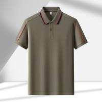 China 2177 summer hot item 200g 100% polyester fiber imitation cotton round bead moisture wicking men's T-shirt for sale