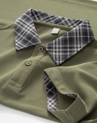 China 2175 Summer Hot Item 200g 100% Polyester Fiber Fashionable Imitation Cotton Round Bead Men's Polo Shirt for sale