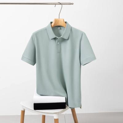China 2182 Summer Hot Item 200g 100% Polyester Fiber Polo Shirt Octagonal Bead Men's Short Sleeved Shirt for sale