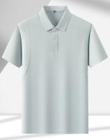 China 2786Summer new 195g 100% polyester fiber fashionable men's commuting ice silk polo shirt for sale