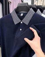 China 2806 Summer new 170g 75.4% polyester fiber 19.4% cotton 1.8% acetate fiber 1.2% linen 1.1% mulberry silk 1.1% copper ammonia fiber fashionable men's cool antibacterial T-shirt for sale