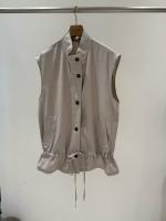 China High end breathable and elastic 100% Lycra stand up collar drawstring vest for spring and summer for sale