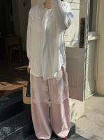 China 88% cotton, 12% nylon, 2026 spring/summer hot fashion show, pleated French shirt for sale