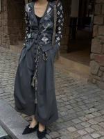 China Fashionable Plaid Print Knit Cardigan with High-Quality 97% Polyester 3% Spandex Blended Material for sale