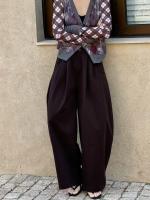 China Fashionable Plaid Print Knit Cardigan with High-Quality 97% Polyester 3% Spandex Blended Material for sale