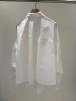 China 100% pure cotton lightweight and breathable women's ultra loose cotton shirt - exaggerated collar long sleeved shirt - high-end fashion minimalism for sale