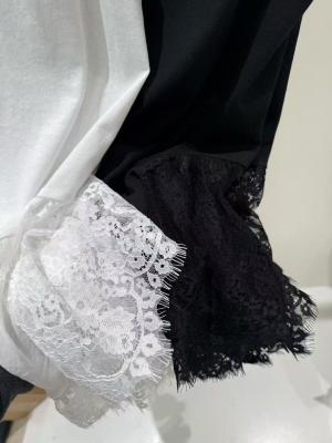 China Spring and summer hot item 65% cotton 35% spandex luxurious Tencel nightgown - eyelash lace decorative hem - environmentally friendly ultra soft casual wear for sale