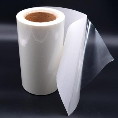 China WG3333 Transparent PET 50μm Self-Adhesive Film with White Glassine Liner, 20μm Water-Based Adhesive, -25℃ to 120℃ Temperature Range for sale