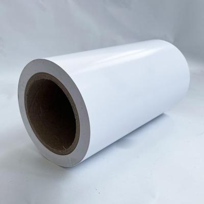 China Semi Glossy 80G Super Strong Adhesive Glue with White Glassine Liner SS1133 - 80gsm Paper, 60GSM Liner for sale