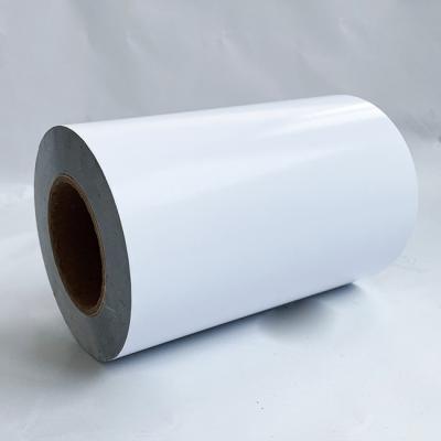 China TG1734 Aluminum Coated Art Paper Tire Glue Label Material with 80G White Glassine Liner - 109gsm Facestock, 31μm Adhesive for sale