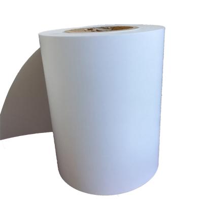 China 74μm PP Matte White Synthetic Paper Label Material with 62gsm Glassine Liner and Hotmelt Adhesive HM4133 for sale