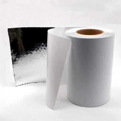 China Aluminum Coated Art Paper Label 80G Super Strong Glue White Glassine Liner 1080mm for sale