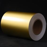 China WG6333 Matte Gold Aluminum Foil Paper Water Glue with White Glassine Liner - 650mm Width Industrial Adhesive for sale