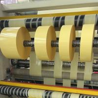 China 50μm Clear BOPP Top Coated Acrylic Glue Yellow Glassine Liner WG4533H - Industrial Adhesive Label Material for sale