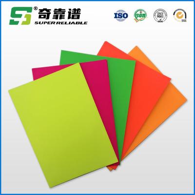 China WGA Fluorescent Paper Adhesive Label Material - 80gsm Facestock, 20g Acrylic Adhesive, 85um Thickness for sale