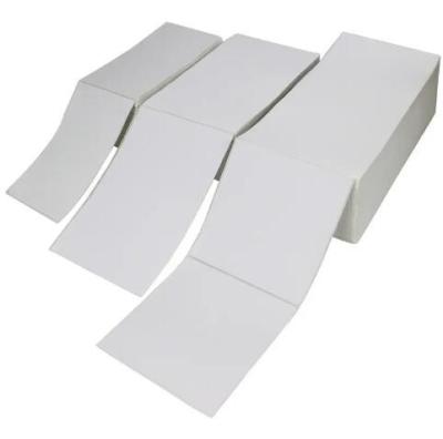 China Industrial Fanfold Label Stickers for High-Speed Printing - Continuous Form Labels with Various Size Options for sale