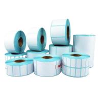 China Blue Glassine Liner Thermal Sticker with Scale Markings - Custom Sizes Available for Industrial Labeling Applications for sale